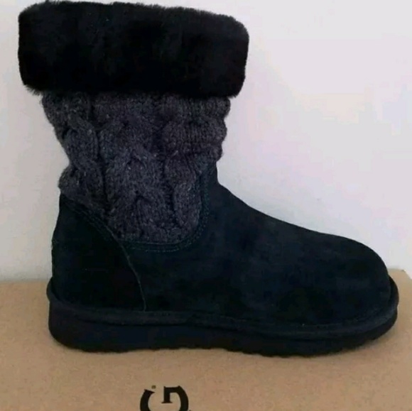 UGG | Shoes | Nib Ugg Juniper Confetti Girls Cable Knit Boots | Poshmark